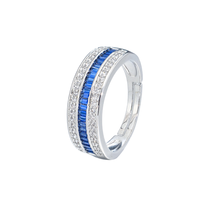 Remy Adjustable Ring in Blue – Natalie Mills