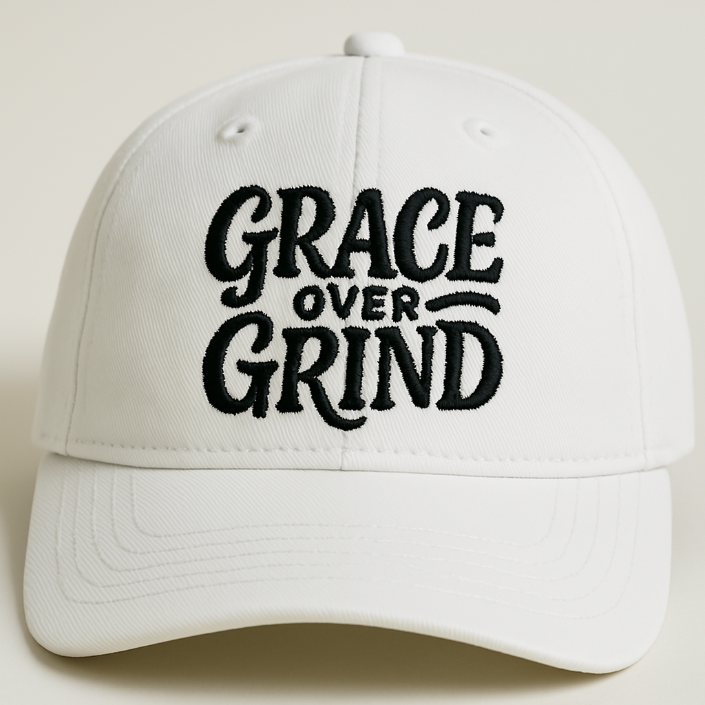 Grace over Grind – Faith-Inspired Embroidered Hat – Natalie Mills