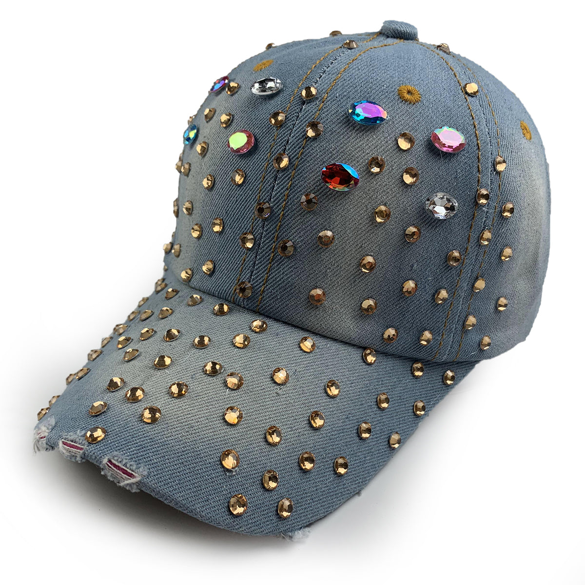 Desire Light Denim Hat with Rhinestone – Natalie Mills